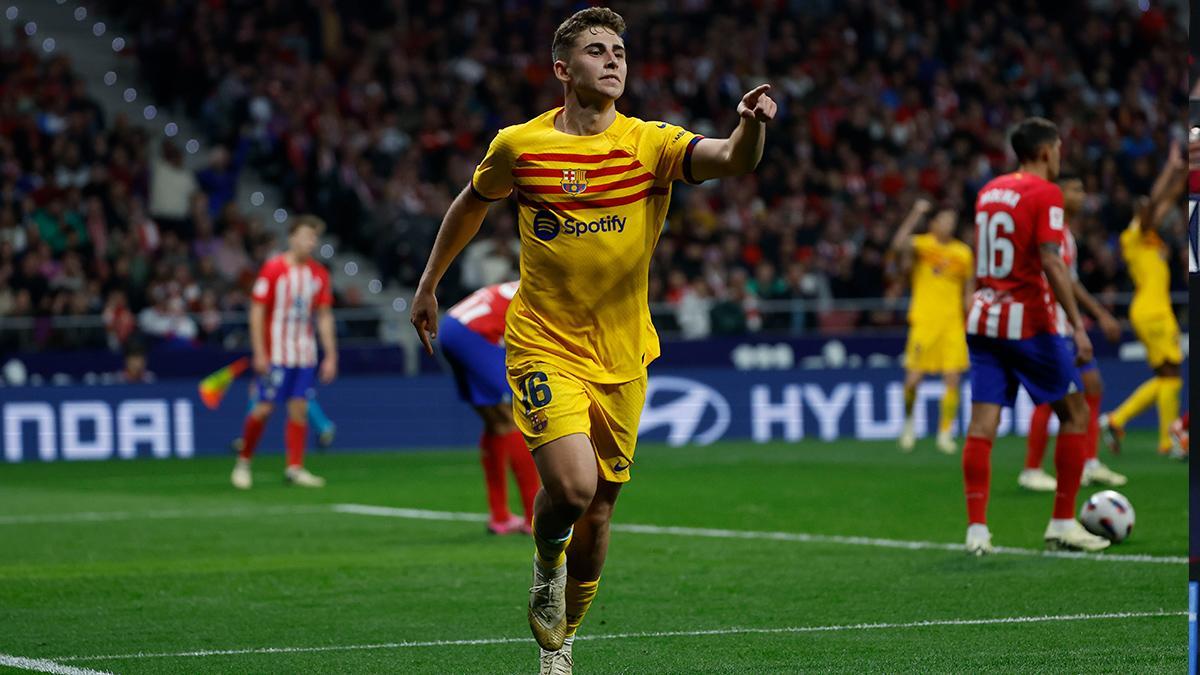Fermin Lopez dedicates his goal vs Atletico Madrid to his Barca ...